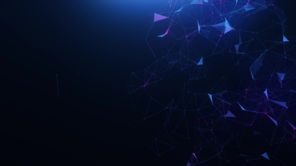 Blue-violet Abstract Background of Plexus, Motion Graphics | VideoHive