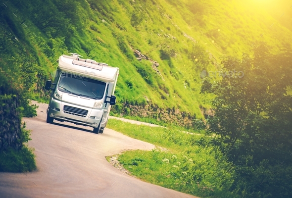 Camper Van Road Trip Stock Photo by duallogic | PhotoDune