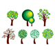 Set of tree symbols, Vectors | GraphicRiver