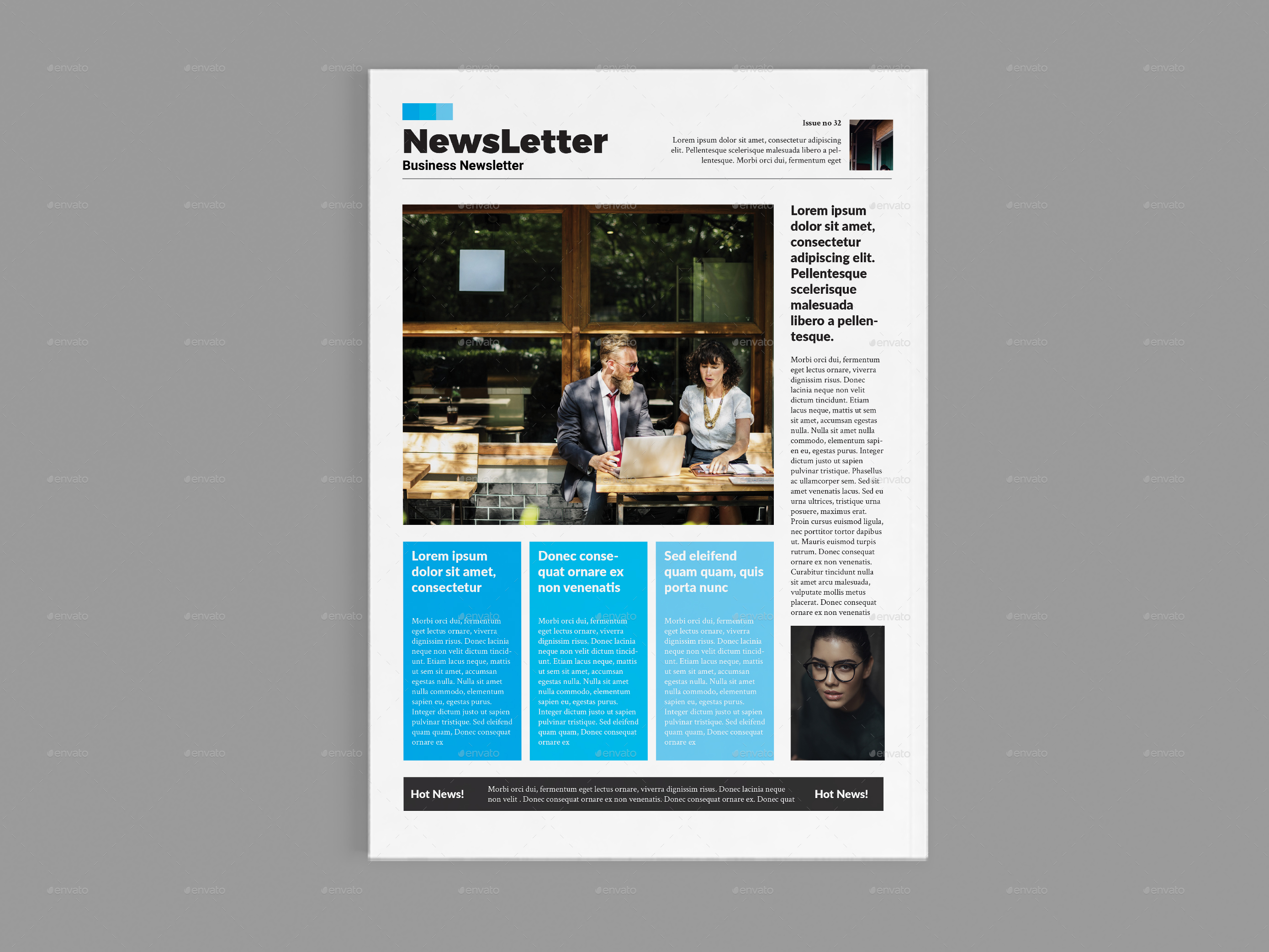 Business Newsletter Template, Print Templates | GraphicRiver