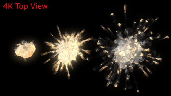 Small Nuke Explosion Top View, Motion Graphics | VideoHive