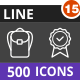 500 Vector Inverted Line Icons Bundle (Vol-15), Icons | GraphicRiver