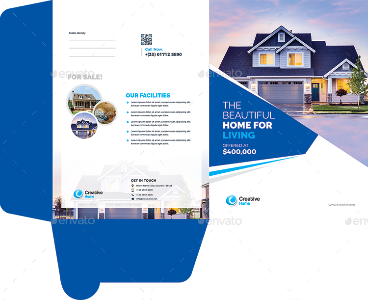 Real Estate Presentation Folder, Print Templates | GraphicRiver