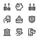 Money, Credit Cards, Coins Icons for Web and Mobile Design Pack 3, Icons