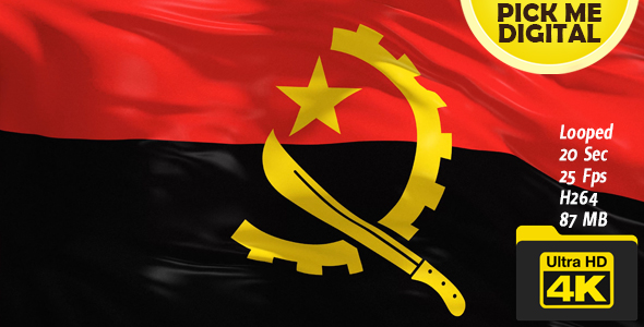 Angola Flag 4K, Motion Graphics | VideoHive