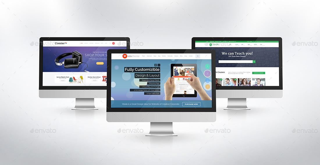 Desktop Website Mock-Up V2, Graphics | GraphicRiver