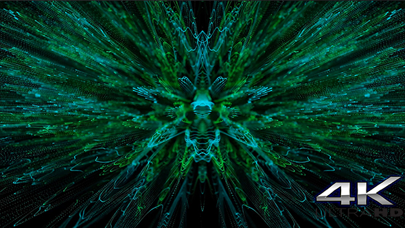 Magic Green Particles Kaleido, Motion Graphics | VideoHive