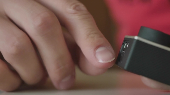 Removing a Memory Card. The Hands Show How To Properly Store ...