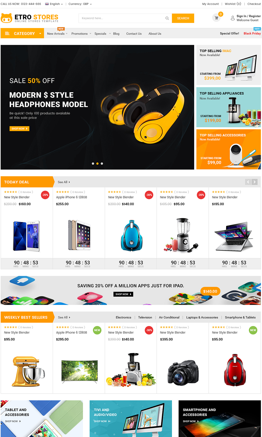 EtroStore - Premium Multipurpose Digital OpenCart Theme by magentech