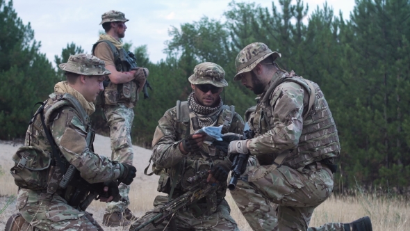 Military People Navigating on Battlefield, Stock Footage | VideoHive