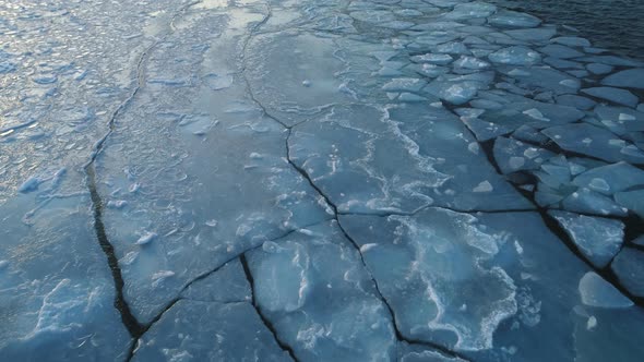 Sea Ice Puzzle Aerial, Stock Footage | VideoHive