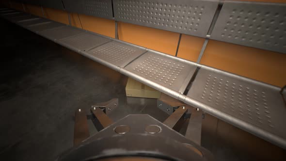 Police sapper robot disarming suspicious package left in a subway ...