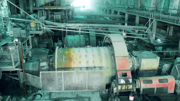 Mining Factory Unit with Revolving Grinding Mills, Stock Footage ...
