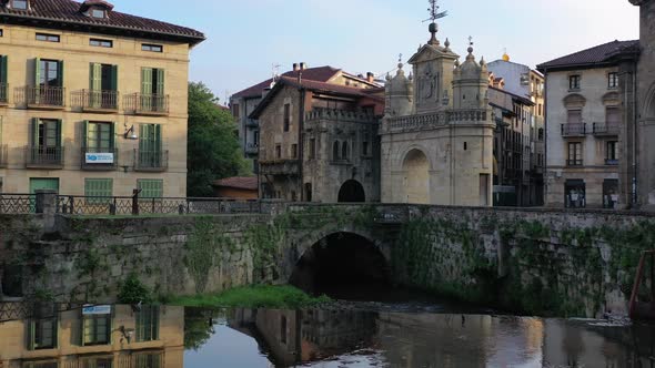 Old Town Center in Durango Spain Aerial View, Stock Footage | VideoHive