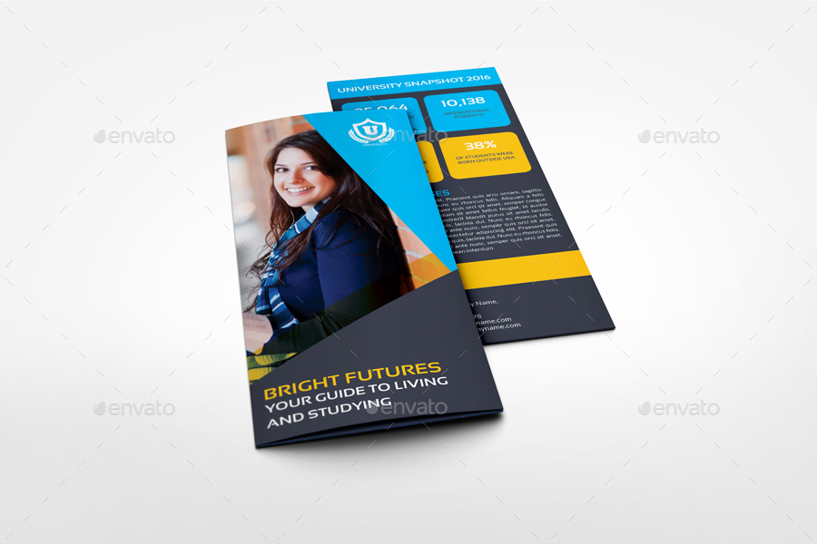 University - College Tri- Fold Brochure Template, Print Templates ...