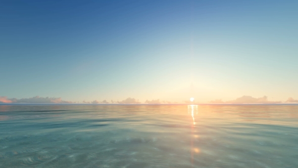 Beautiful Sunset at the Beach 3D Render, Motion Graphics | VideoHive