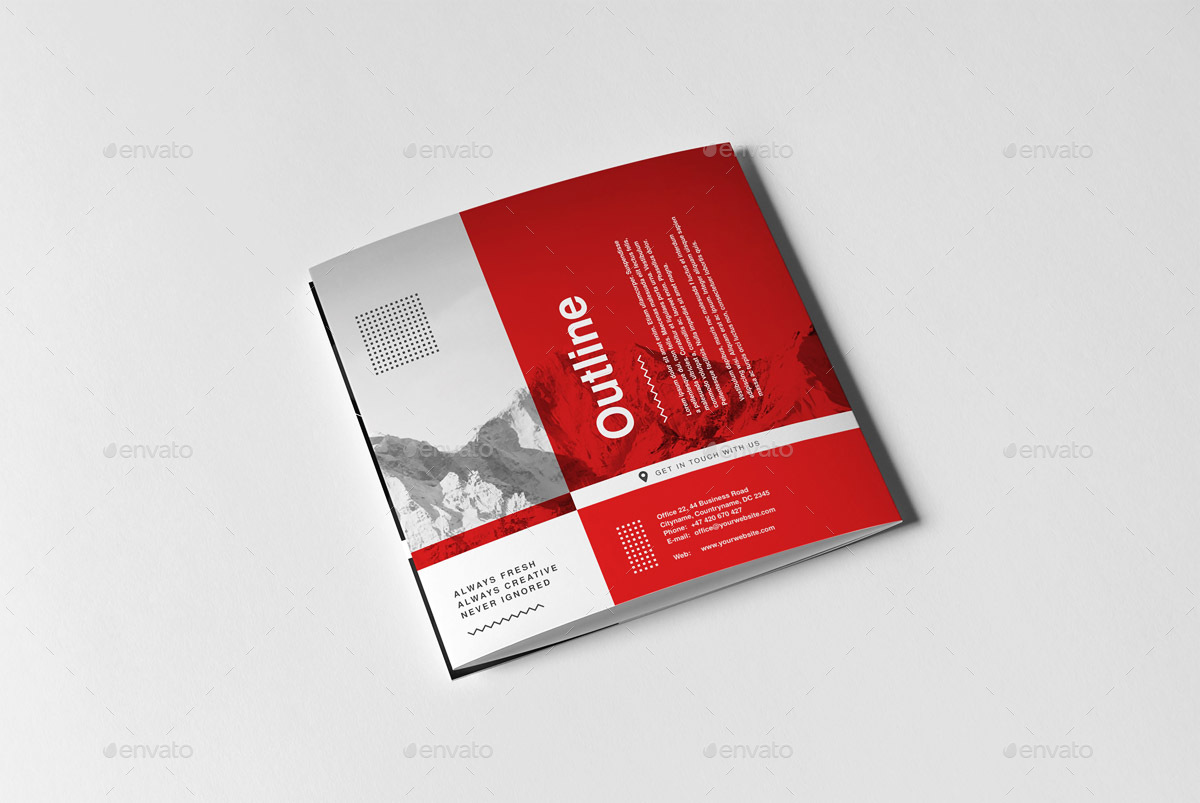 Swiss Style Square Trifold Brochure, Print Templates | GraphicRiver