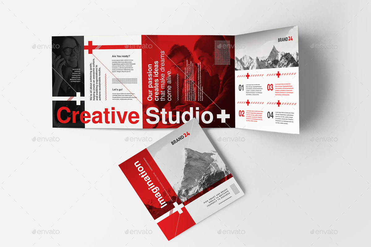 Swiss Style Square Trifold Brochure, Print Templates | GraphicRiver