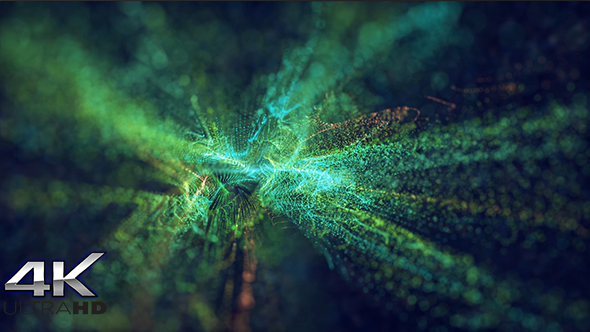 Gorgeous Green Particles Background, Motion Graphics | VideoHive