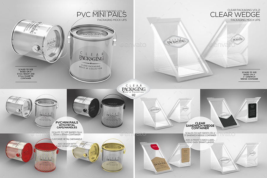 Clear Packaging MockUp BUNDLE by incybautista | GraphicRiver