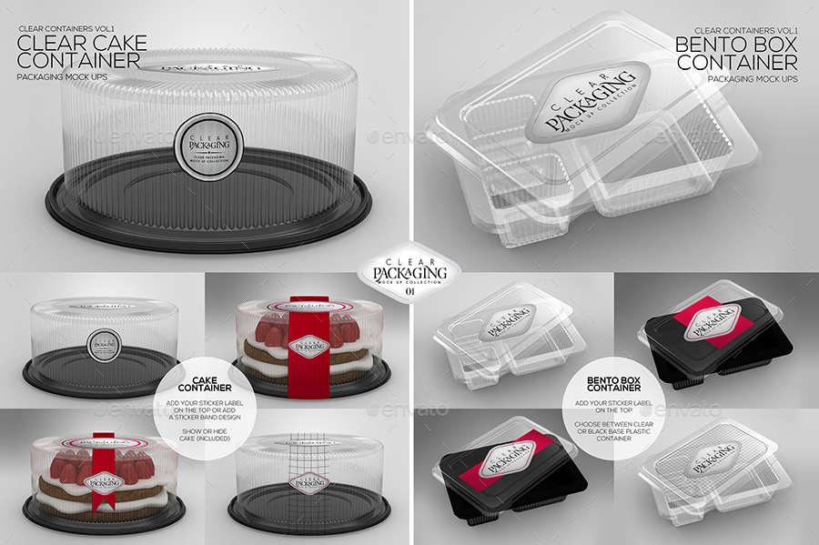 Clear Packaging MockUp BUNDLE by incybautista | GraphicRiver