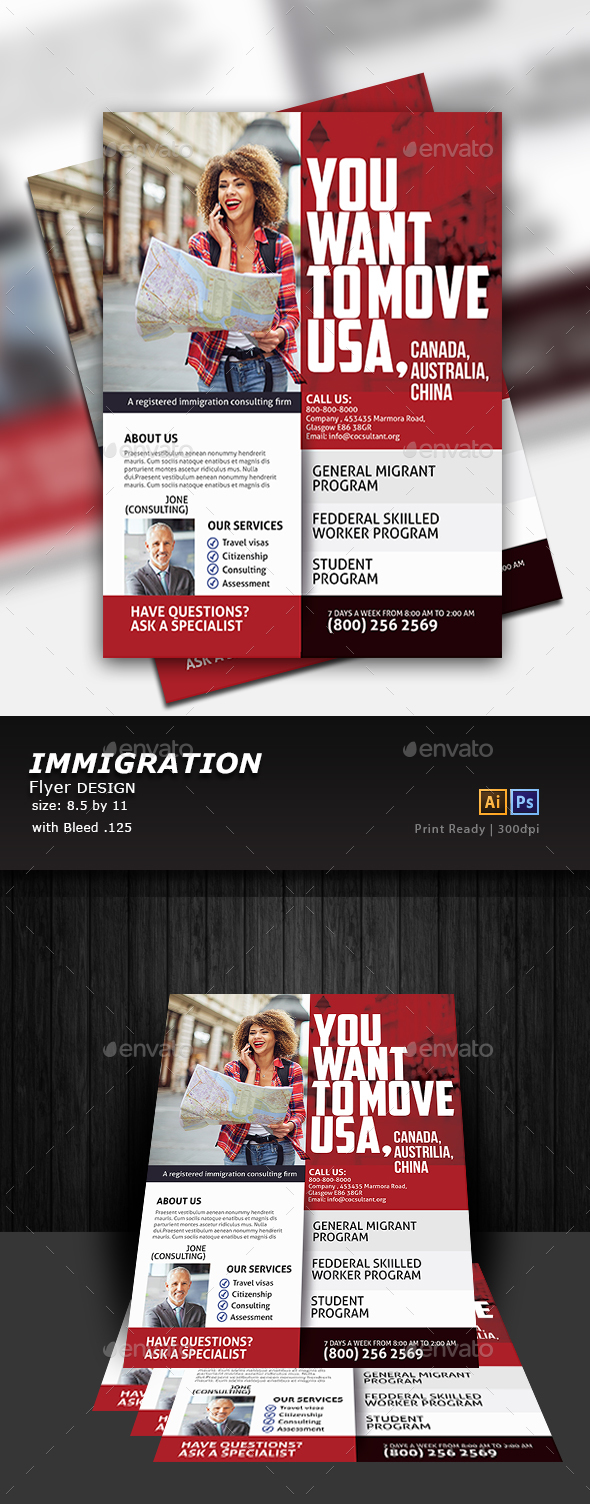 Immigration Flyer by Designcrew | GraphicRiver