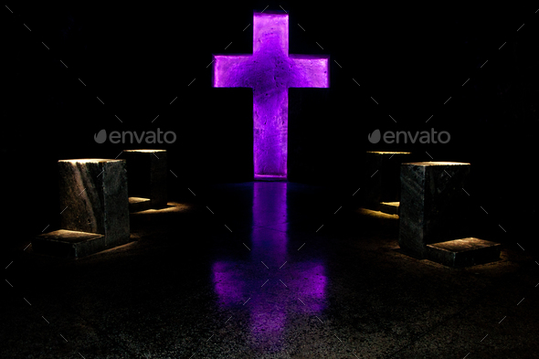 Purple Cross Stock Photo by jkraft5 | PhotoDune