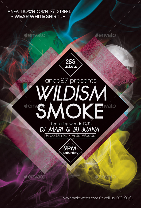 Wildism Smoke Flyer, Print Templates | GraphicRiver