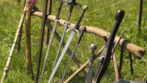 Weapons of Medieval Knight, Stock Footage | VideoHive