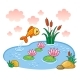 The Fish Jumps Into the Pond., Vectors | GraphicRiver