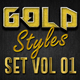 Gold Photoshop Styles Vol 01, Add-ons | GraphicRiver