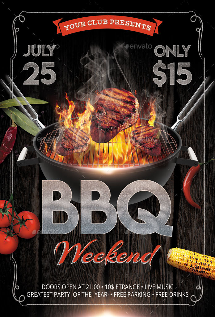 Bbq Flyer, Print Templates | GraphicRiver