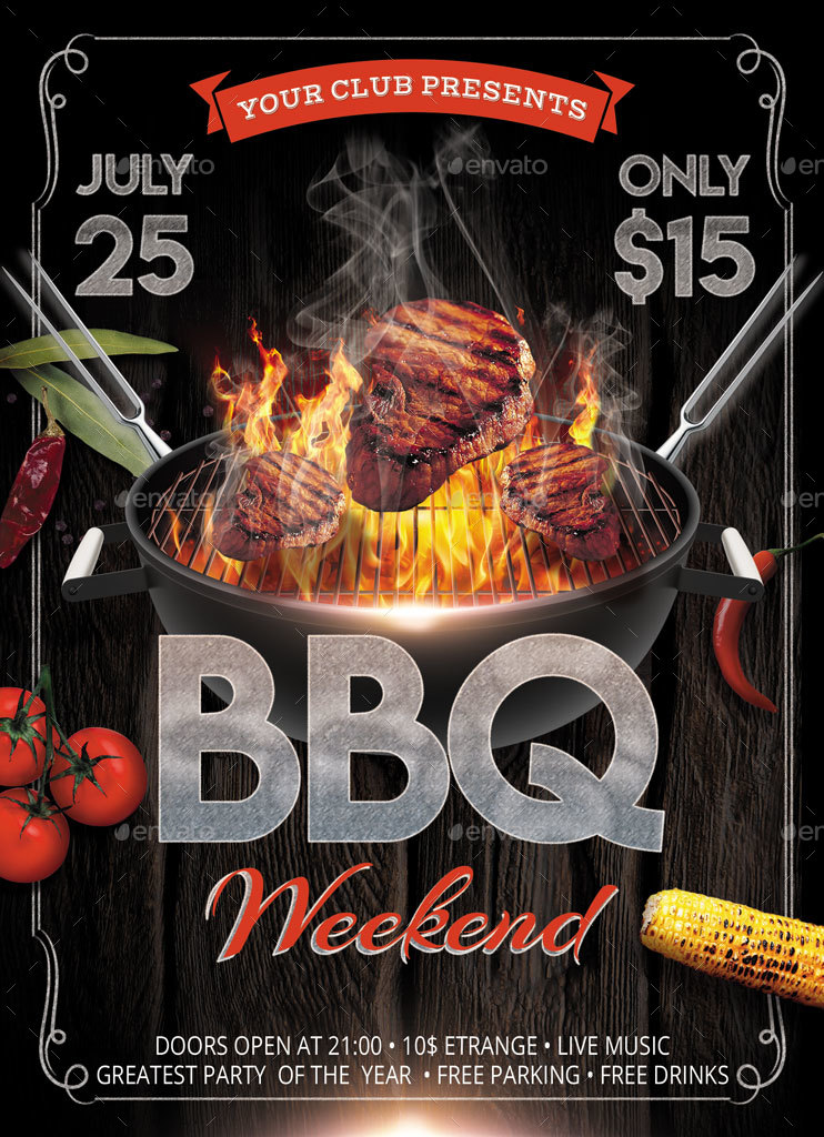 Bbq Flyer, Print Templates | GraphicRiver