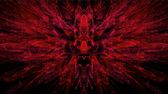Magic Red Particles Kaleido, Motion Graphics | VideoHive