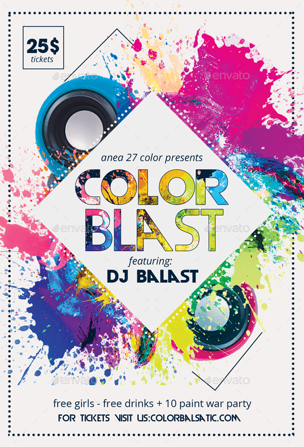 Color Blast Flyer, Print Templates | GraphicRiver