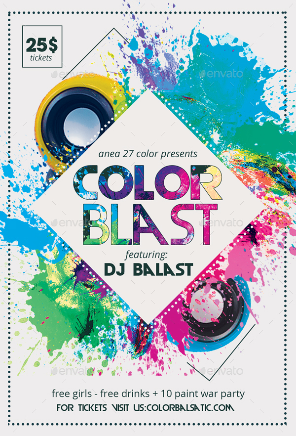 Color Blast Flyer, Print Templates | GraphicRiver