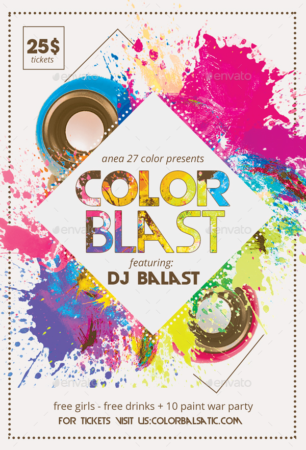 Color Blast Flyer, Print Templates | GraphicRiver