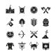 Medieval Warriors Shield and Sword Vector Icons, Vectors | GraphicRiver