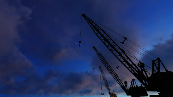 Building Construction and Night Clouds, Motion Graphics | VideoHive