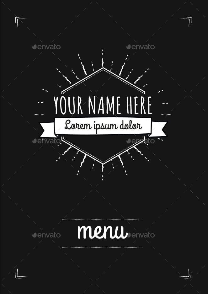Black Menu and Logo, Print Templates | GraphicRiver
