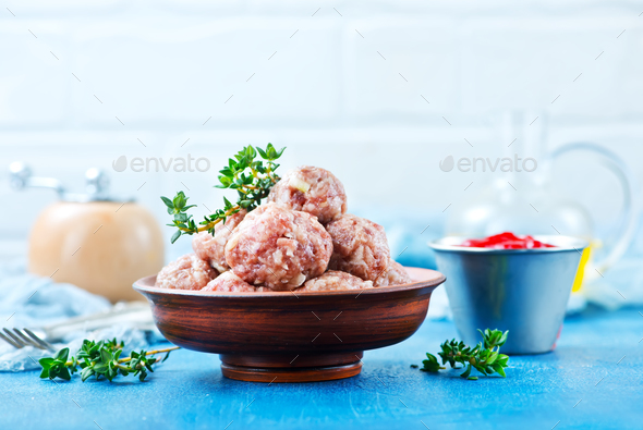 raw meatballs Stock Photo by tycoon101 | PhotoDune