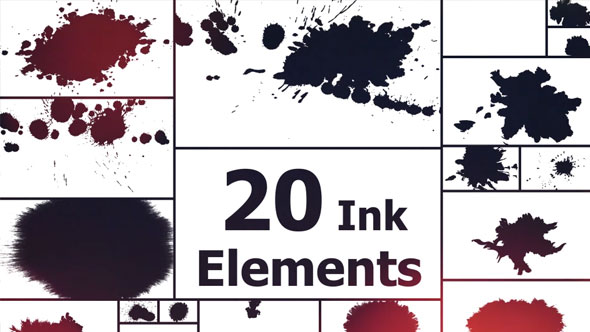 20 Ink Elements, Motion Graphics | VideoHive