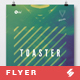 Toaster - Minimal Party Flyer / Poster Artwork Template A3, Print Templates
