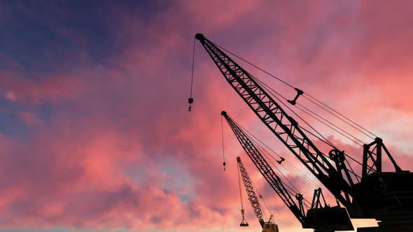 Building Construction and Sunset Sky, Motion Graphics | VideoHive