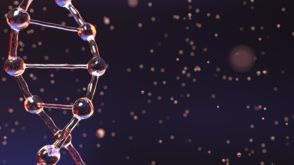 DNA Molecule and Floating Droplets, Motion Graphics | VideoHive