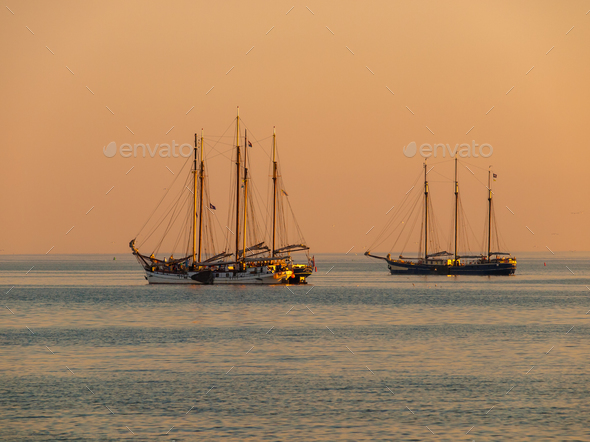 Sailing Ship Sunset Stock Photo by CreativeNature_nl | PhotoDune
