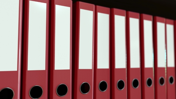 Line of Red Office Binders, Motion Graphics | VideoHive
