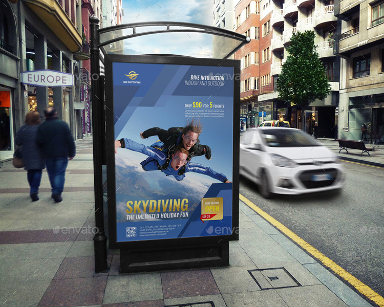 Skydiving Advertising Bundle, Print Templates | GraphicRiver