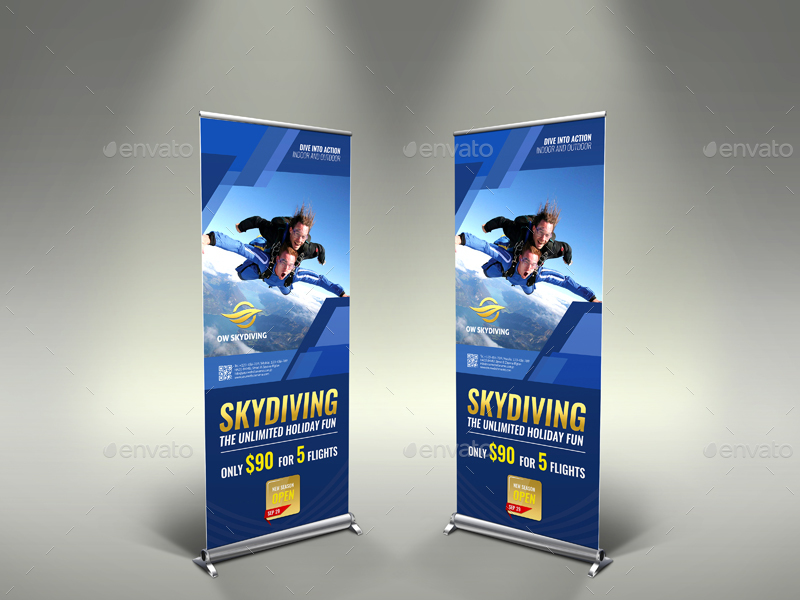 Skydiving Advertising Bundle, Print Templates | GraphicRiver