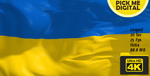 Ukraine Flag 4K, Motion Graphics | VideoHive